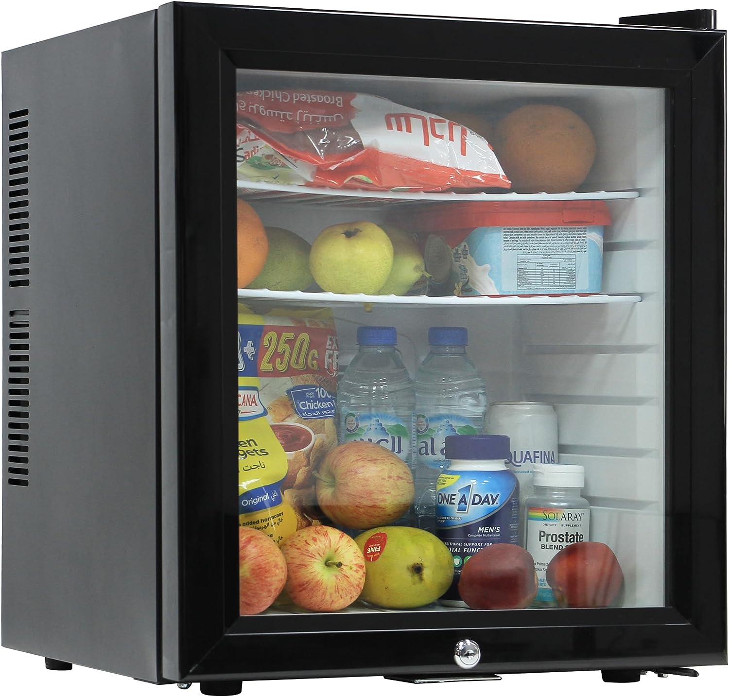 Rubik Hotel Mini Bar Fridge 40L, Glass Door Refrigerator CW-40CA ...